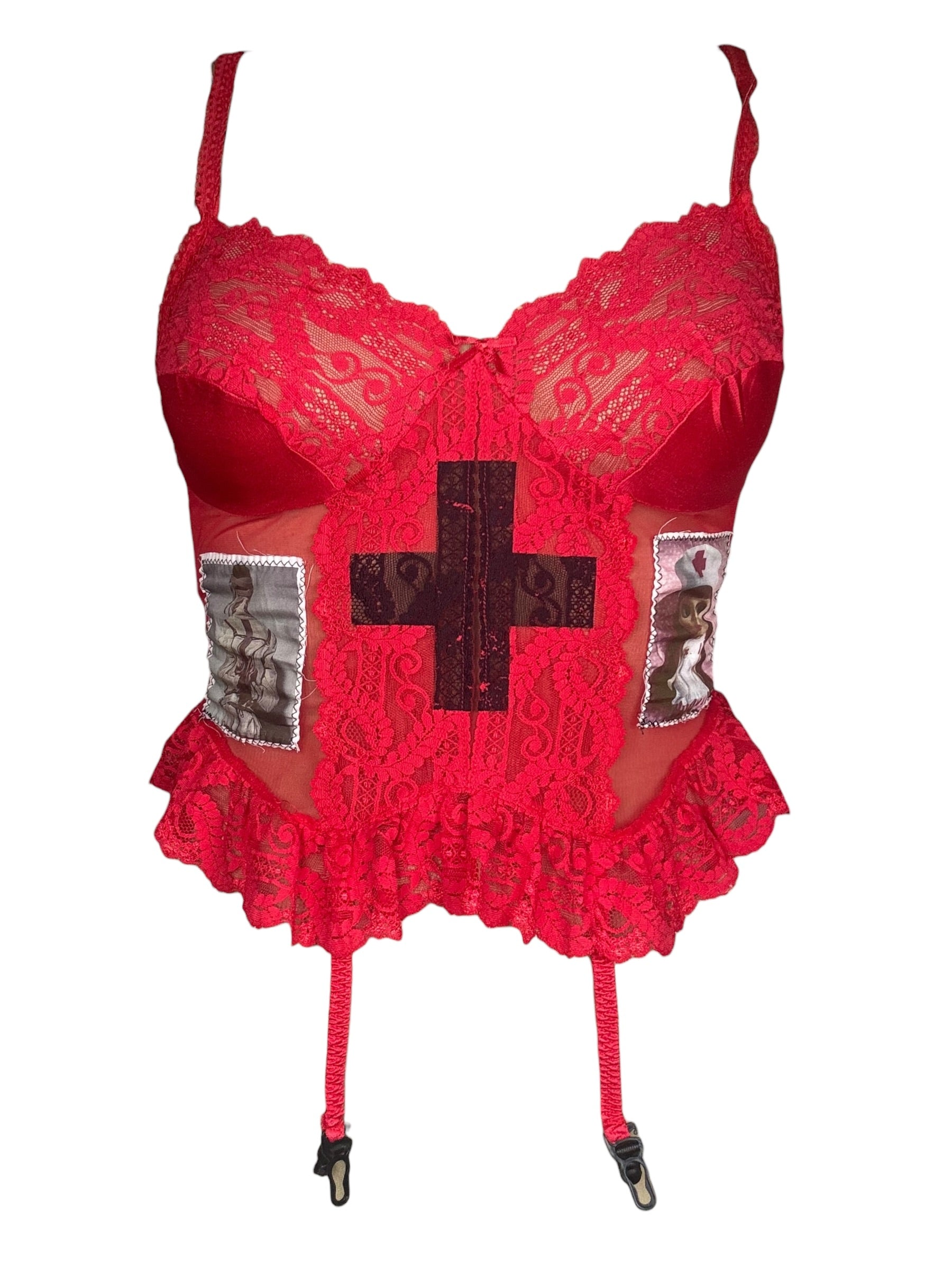 Straightjacket Red Garter Tank - M – Angel Theory